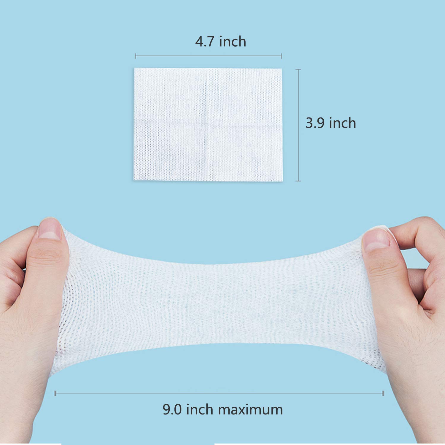 ALANDEN Stretchable Cotton Pads,Face Wet-Apply Bath Facial Soft Pure Cotton,Water-Saving Absorbent Cotton Rounds,For Face Makeup Removal Nail Polish Removal(200 Count)