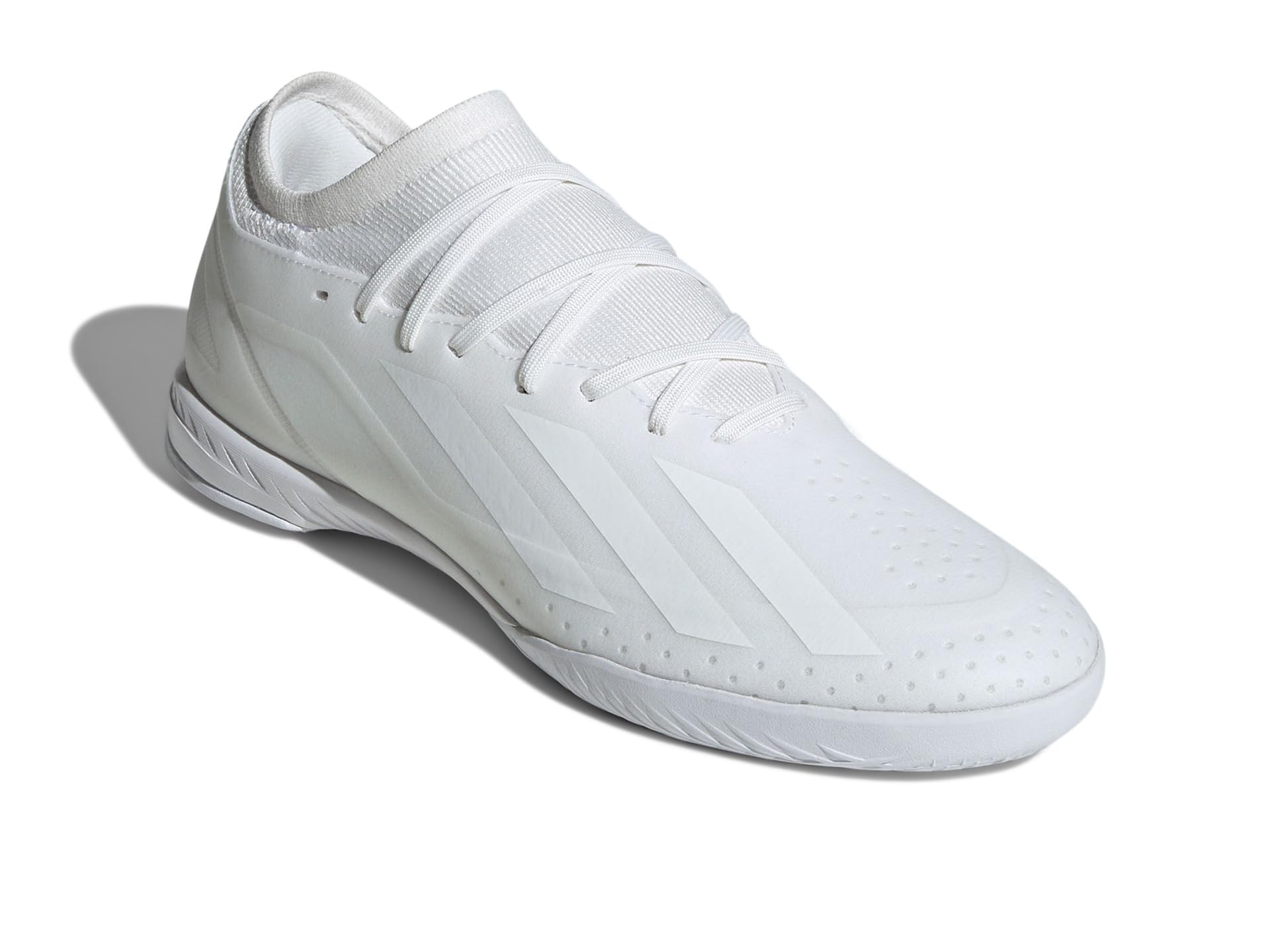 adidas Unisex X Crazyfast.3 Indoor Sneaker, White/White/White, 10.5 US Men