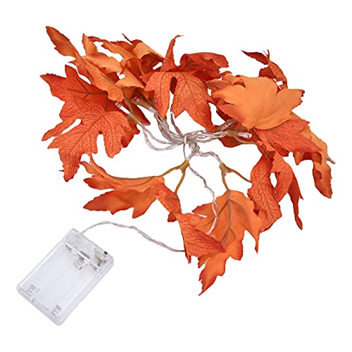 CUTULAMO String Light, Decorative Maple Leaves String Light Vivid Beautiful for Homes Gardens Courtyards Halloween Decoration