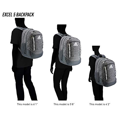 adidas Unisex-Adult Excel Backpack, Jersey White/Black, One Size