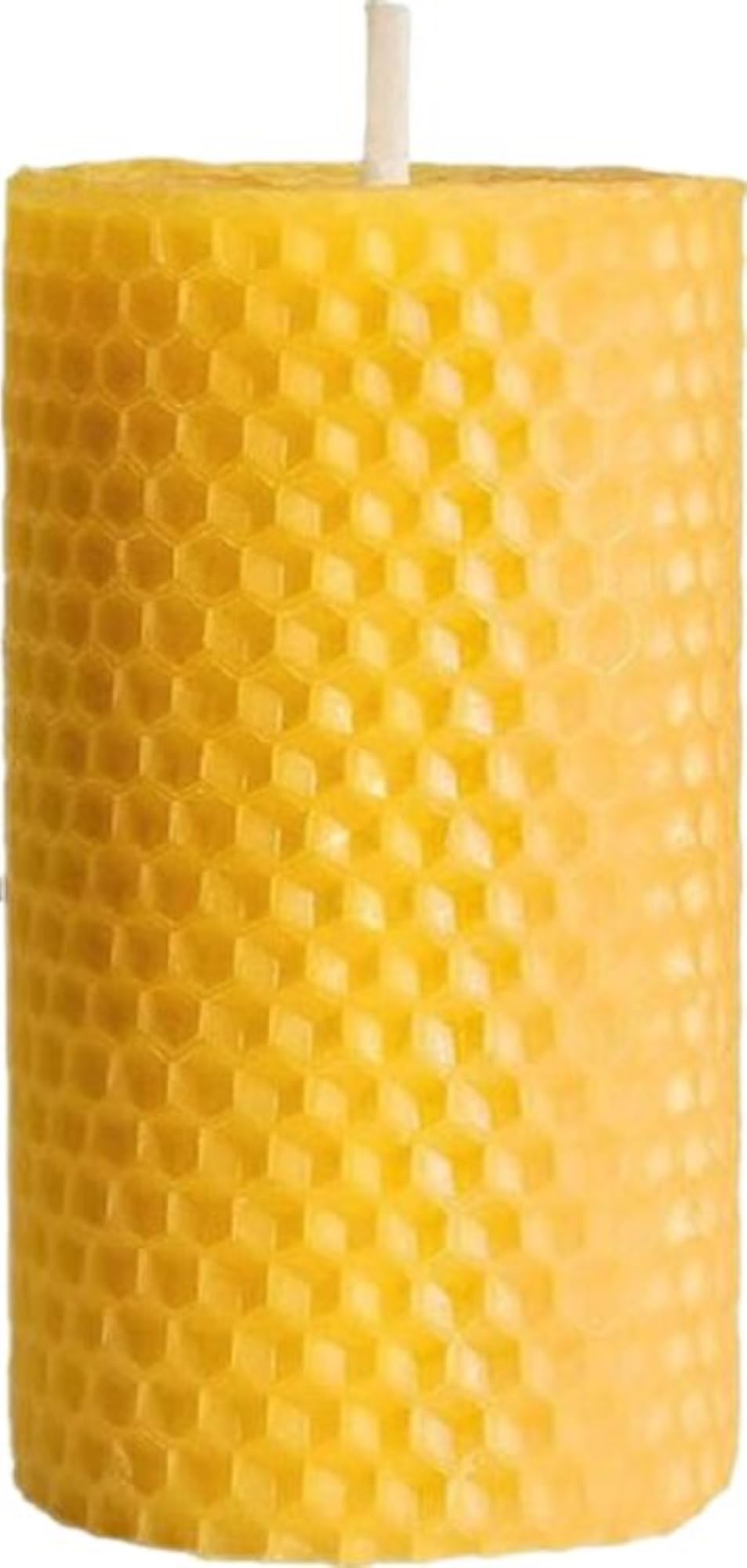 Beeswax Pillar Candles Set of 4 - Handmade Pure Beeswax Rolled Candles for Gift & Home Décor (1.4" x 4", Red)
