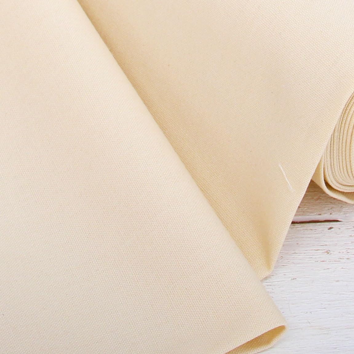 Threadart Linen Fabric by The Yard - Embroidery Fabric - Premium Cotton Linen Fabric for Embroidery, Cross Stitch, Apparel, Linen Canvas, Home Décor - 55" Width - Natural