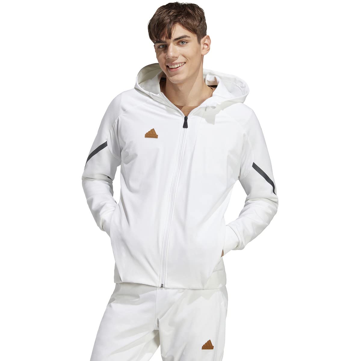 adidas Designed 4 Gameday Full Zip Mens Hoodie 2XLT White