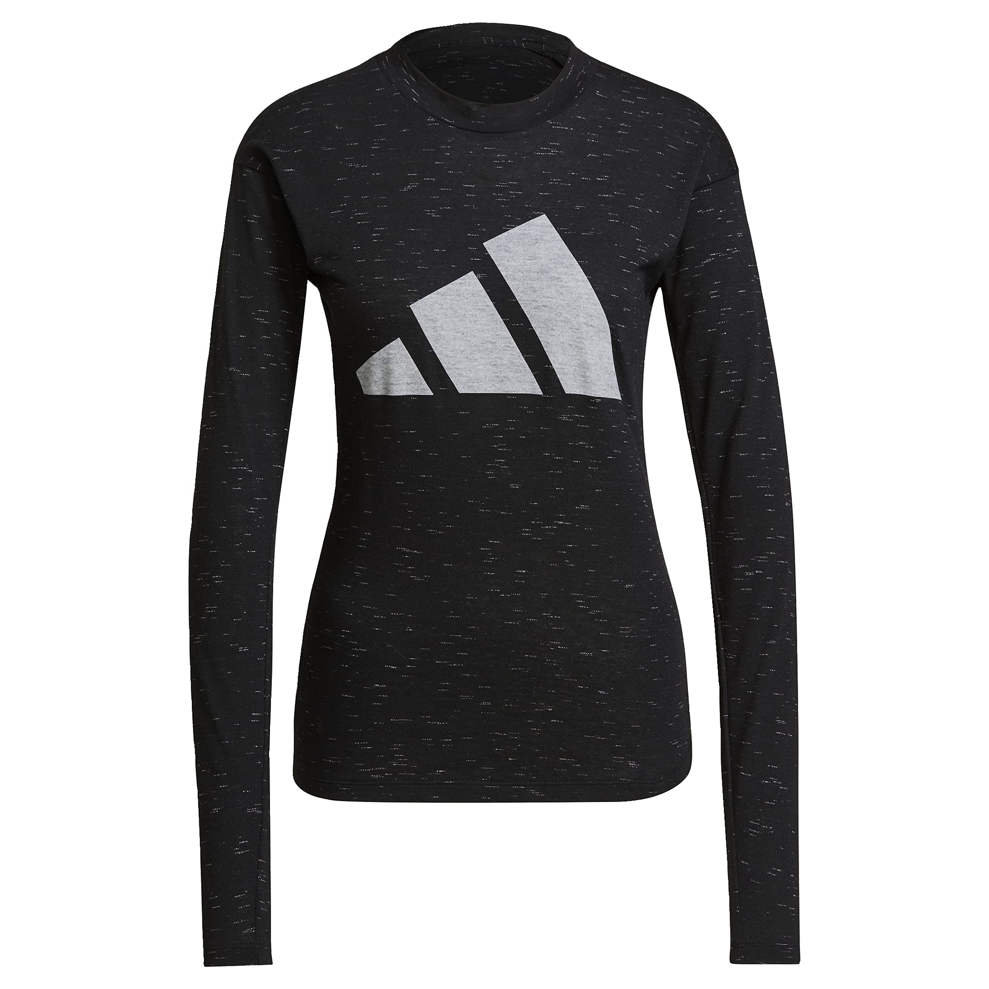adidas Women's Sportswear Winners 2.0 Long Sleeve, Black Melange, Large