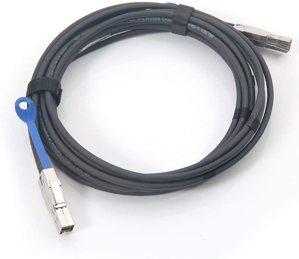 ipolex 12G External Mini SAS HD SFF-8644 to SFF-8644 Cable for Server, Raid Card & PCI Express Controller, 1-m(3.3ft)