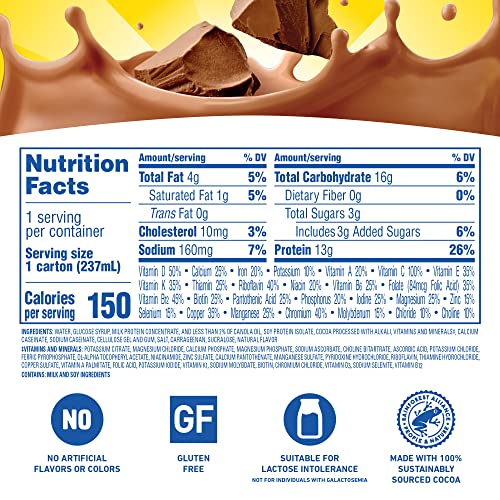 Carnation Breakfast Essentials Light Start Ready-to-Drink, Rich Milk Chocolate, 8 Fl Oz Carton (Pack of 24) (Packaging May Vary)