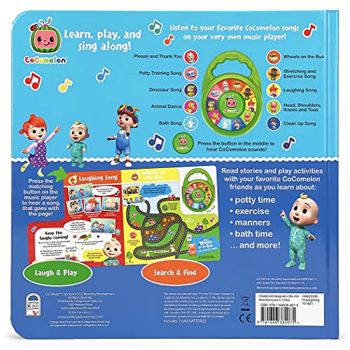 CoComelon Favorite Sing-Along Songs - Children's Deluxe Music Player Toy and Board Book Set, Ages 1-5