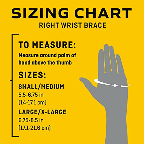 FUTURO Compression Stabilizing Wrist Brace, Right Hand, Small/Medium Size, Provides Support to Injured Wrists, Easy-to-Use Design, Three Straps Provide a Customizable Fit (48400ENR)