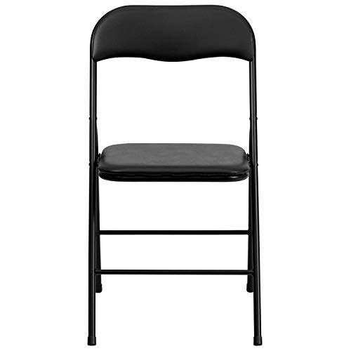 Flash Furniture Madison 5 Piece Black Folding Card Table and Chair Set
