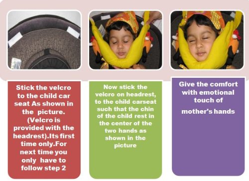Head Support for Kids /Travel Pillow for carseat,strolller,airplane etc (Green)