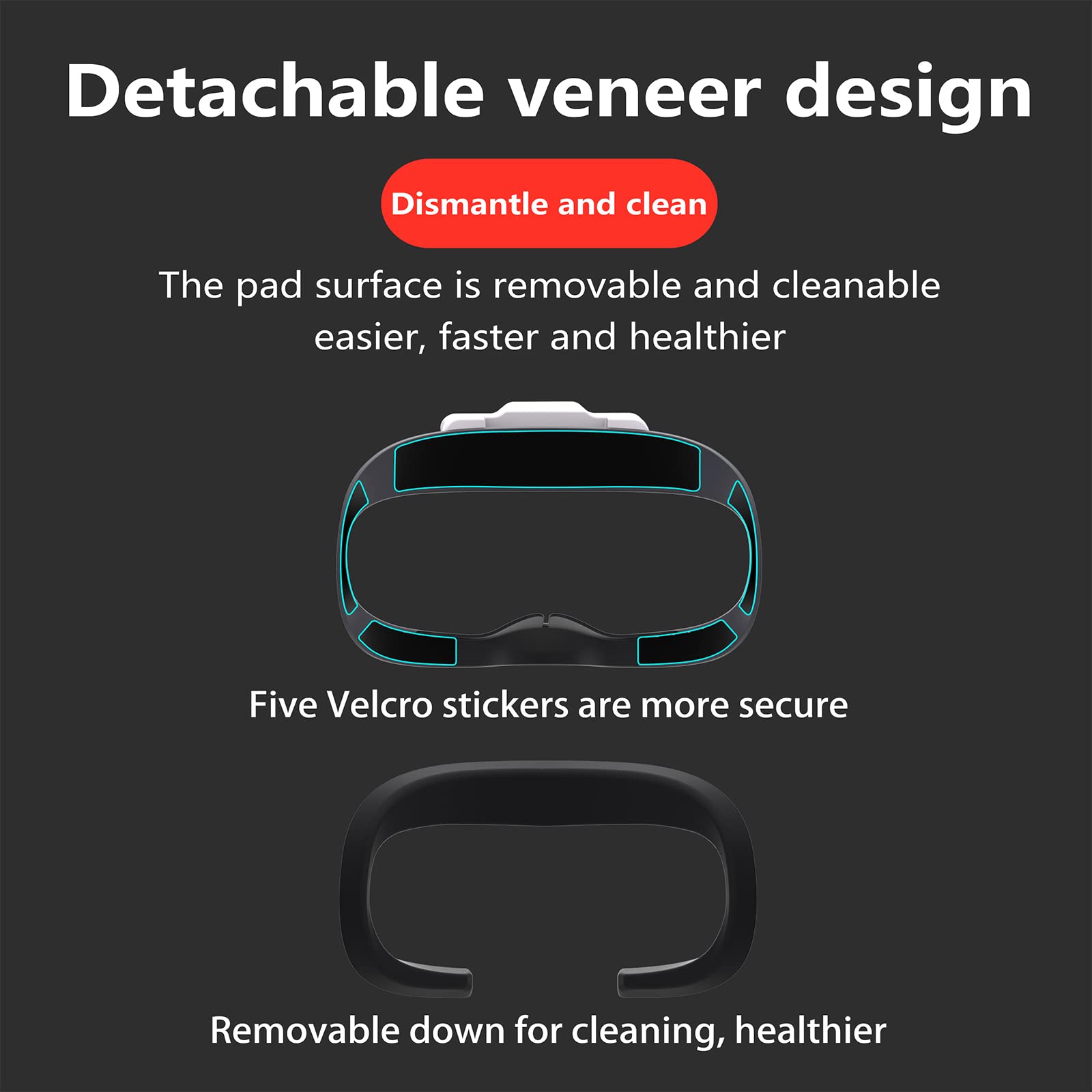 Aoife VR Fan Compatible with Oculus Meta Quest 2, Anti-Fog Active Air Circulation Vent Cooler Fan with Facial Interface and PU Sweat-Proof Face Cover, VR Accessories for Quest 2