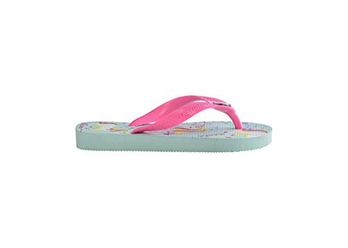 Havaianas Kid's Fantasy Flip Flop Sandal, Ice Blue/Shocking Pink, 13-1 M US Little Kid