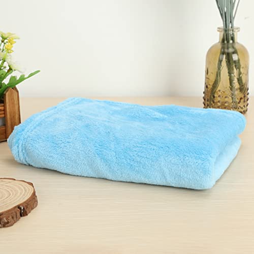 BLUELANS Fleece Throw Blanket for Couch, Lightweight Plush Fuzzy Cozy Soft Blankets & Throws Sofa, Blanket, Cozy, Warm Bedding Bed Blue, 50x70cm
