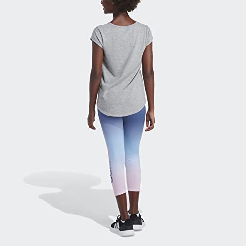 adidas Girls' Aeroready Moisture Wicking 7/8 Tights, Crew Blue, 4T