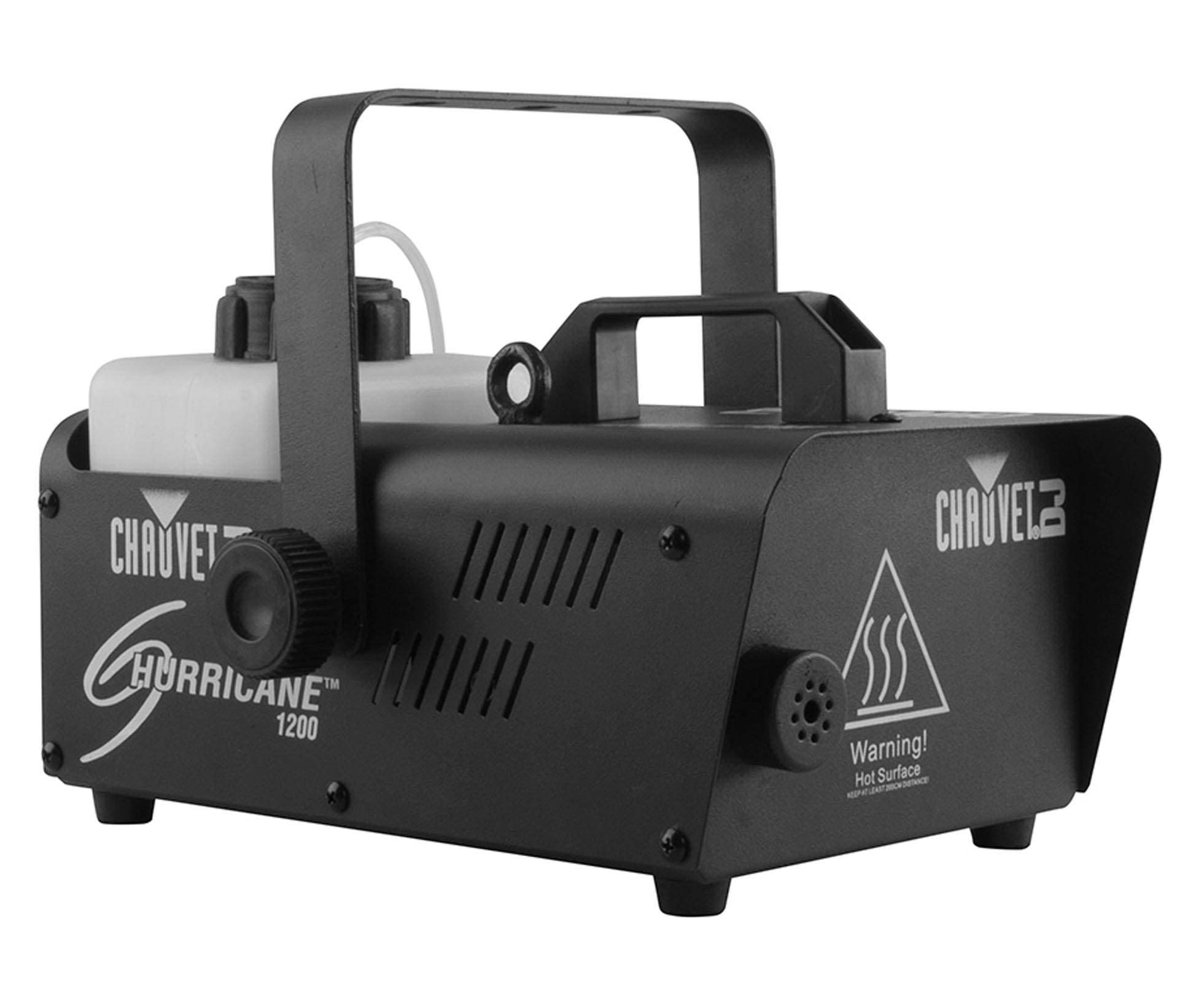 CHAUVET Hurricane H1200 Fog/Smoke Machine + FC-W Wireless Remote + FJU Fog Fluid