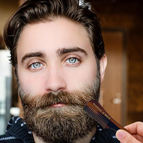 G.B.S Handmade 3in Pocket Comb for Beard and Mustache Styling, MCT, Pack of 3 Mustache Comb Pack