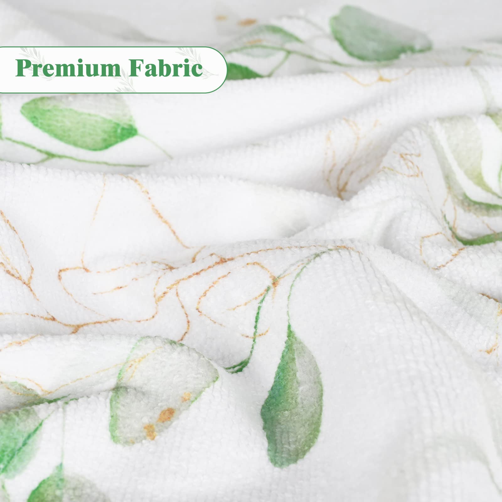 ASPMIZ 3 Pcs Towel Set with Beach Towels Oversized Clearance, Hand Towel, Dish Towel, Absorbent Microfiber Beach Towels for Adults, Summer Green Leaf Large Beach Bath Towel Quick Dry, 31x 59 Inch
