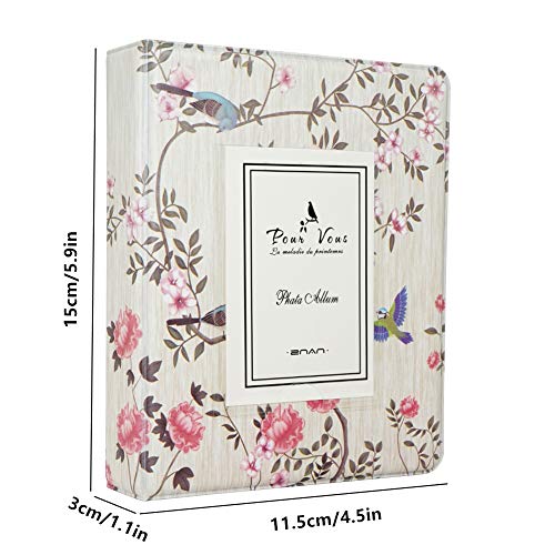 Borya 64 Pockets Mini Photo Album for Fujifilm Instax Mini 11/Instax Mini Liplay/Instax Mini Link/Mini 9/Mini 8/Mini 90/Mini 25/Polaroid Snap PIC-300/HP Sprocke/Kodak Mini 3-Inch Film.(Cuckoo)