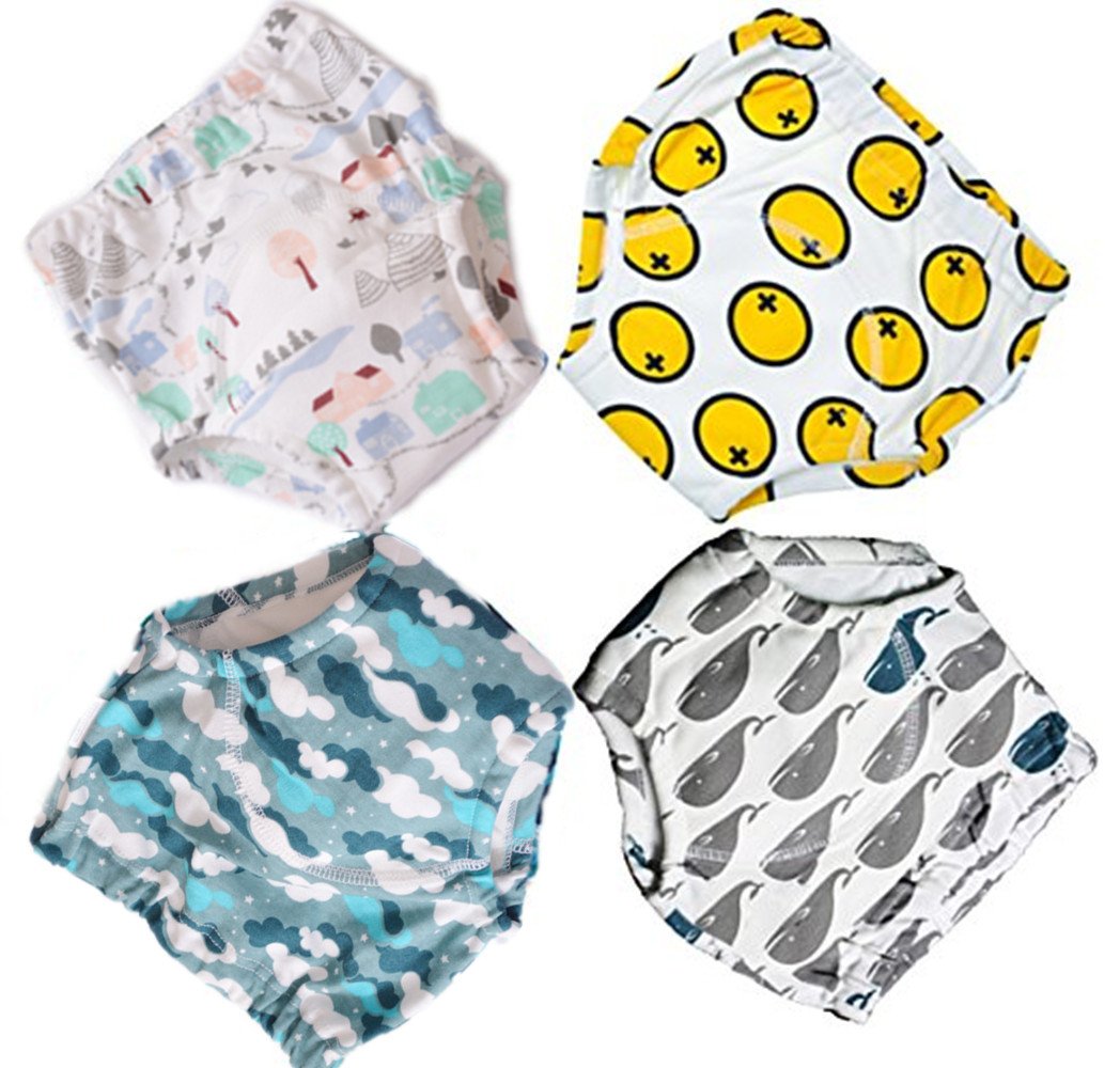 Potty Training Pants for Baby and Toddler Boys, Baby underwear 4 pack (90(2T), B4)