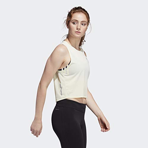 adidas Women's Own The Run Cooler Tank, Yellow Tint, Large