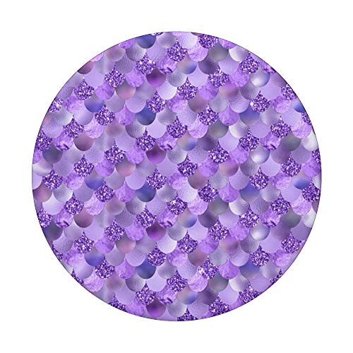 Purple Glam Mermaid Scales For Women and Girls PopSockets PopGrip: Swappable Grip for Phones & Tablets