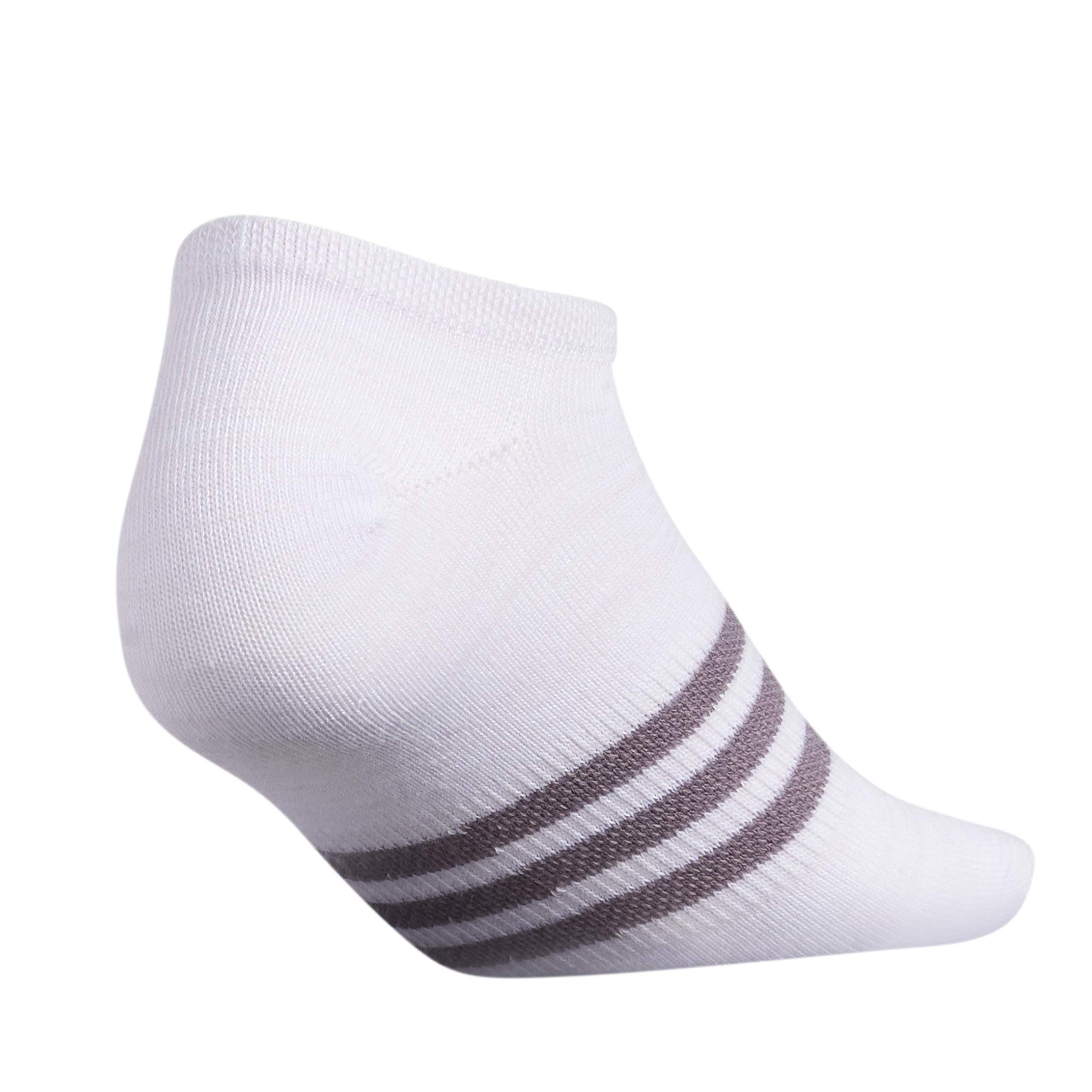 adidas Women's Superlite 6-Pack No Show, Purple Tint-White Space Dye/Legacy Purple White-Clear Onix Space Dye/C, Medium