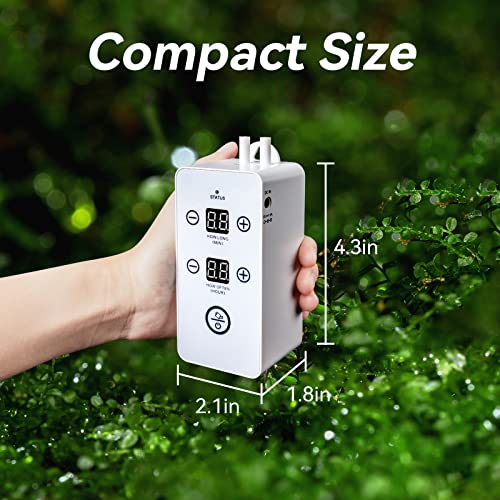 BILIPALA Reptile Mister, Automatic Misting System for Reptile Terrariums, 2 Adjustable Spray Nozzles