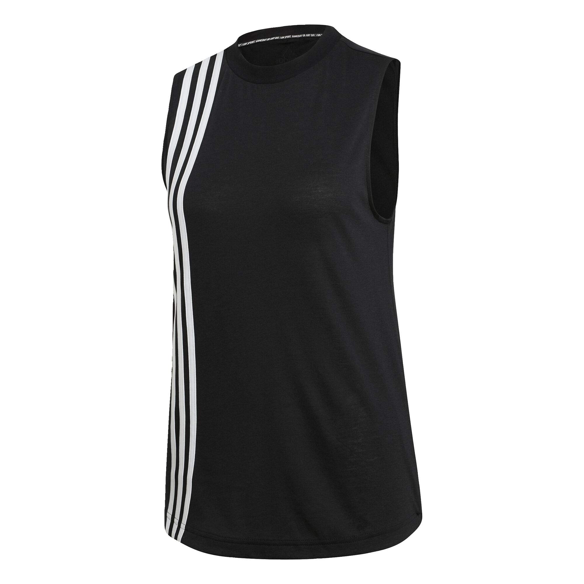 adidas Women's Must Haves 3-Stripes Tank Black/White Small