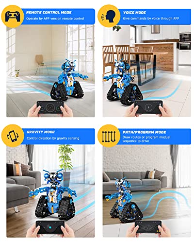 Henoda Robot Toys for 8-12 Year Old Boys Girls, Remote Control Science Programmable Building Block Kit with APP, Birthday Gifts for 8-16 Year Old Boys Girls