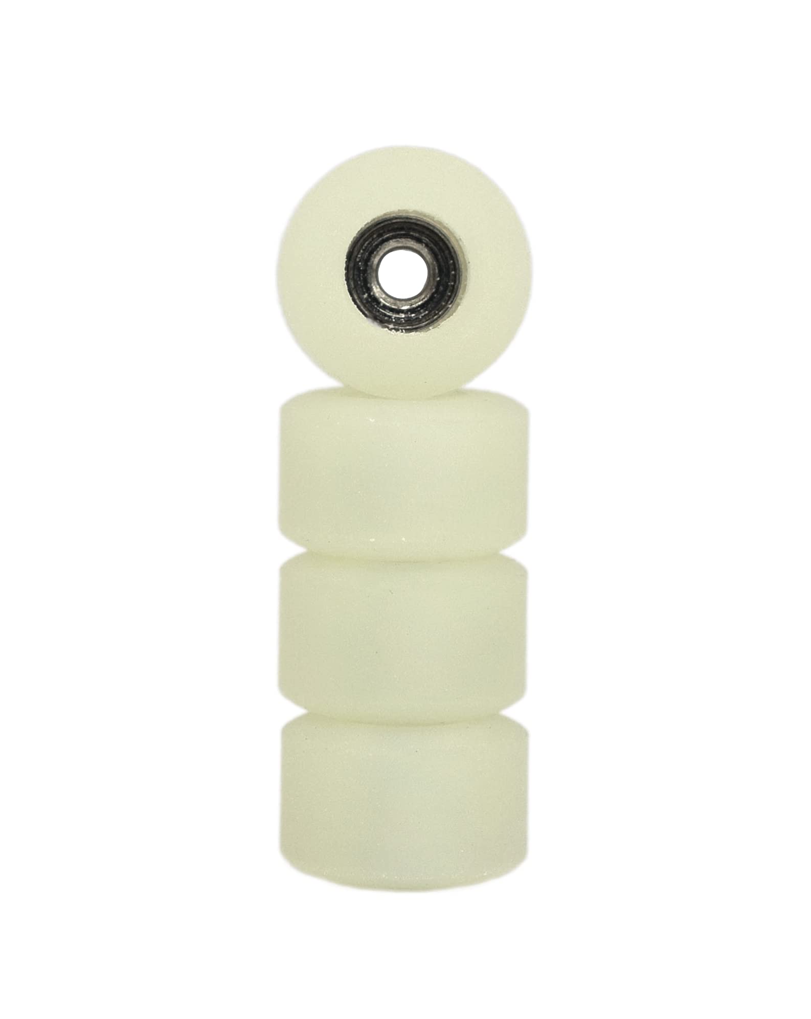 Teak Tuning Apex 71D Urethane Fingerboard Wheels, New Street Shape, 7.7mm Diameter, Ultra Spin Bearings - Made in The USA - UV Vanilla Colorway
