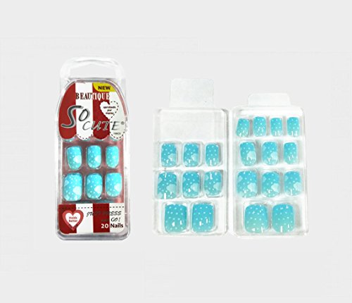 Beautia 3 Pack 60Tips So Cute Junior False Fake Design Nails, Sticker Nail for Kids