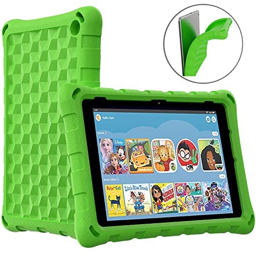 All-New Amazon Kindle Fire HD 10 Tablet Case & Fire HD 10 Plus Case(11th Generation, 2021 Release), DJ&RPPQ [Adult & Kids Friendly] Light Weight Shock Proof Back Cover for Fire HD 10.1" Tablets, Blue