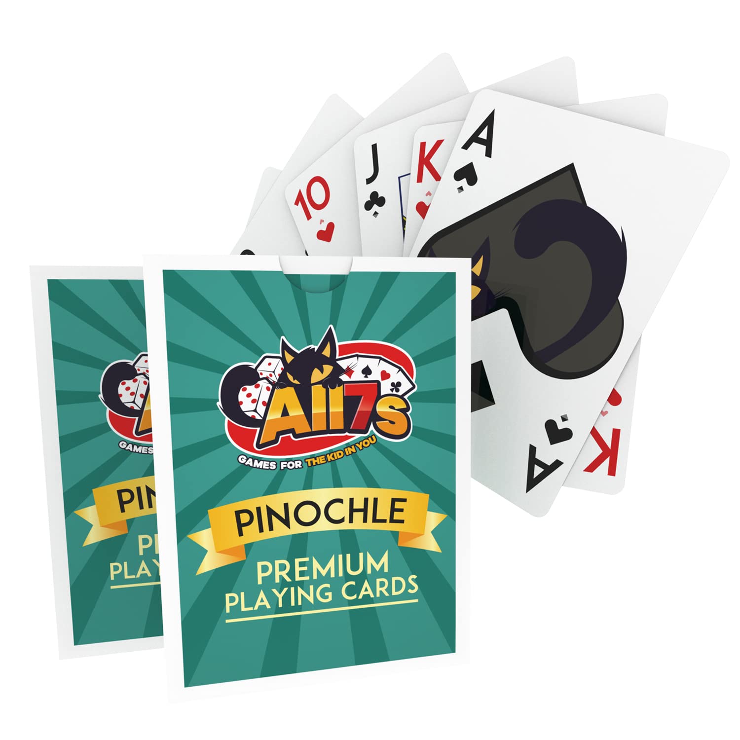 All7s Pinochle Playing Cards 2 Decks - Pinochle Playing Cards Large, Playing Cards 2 Pack