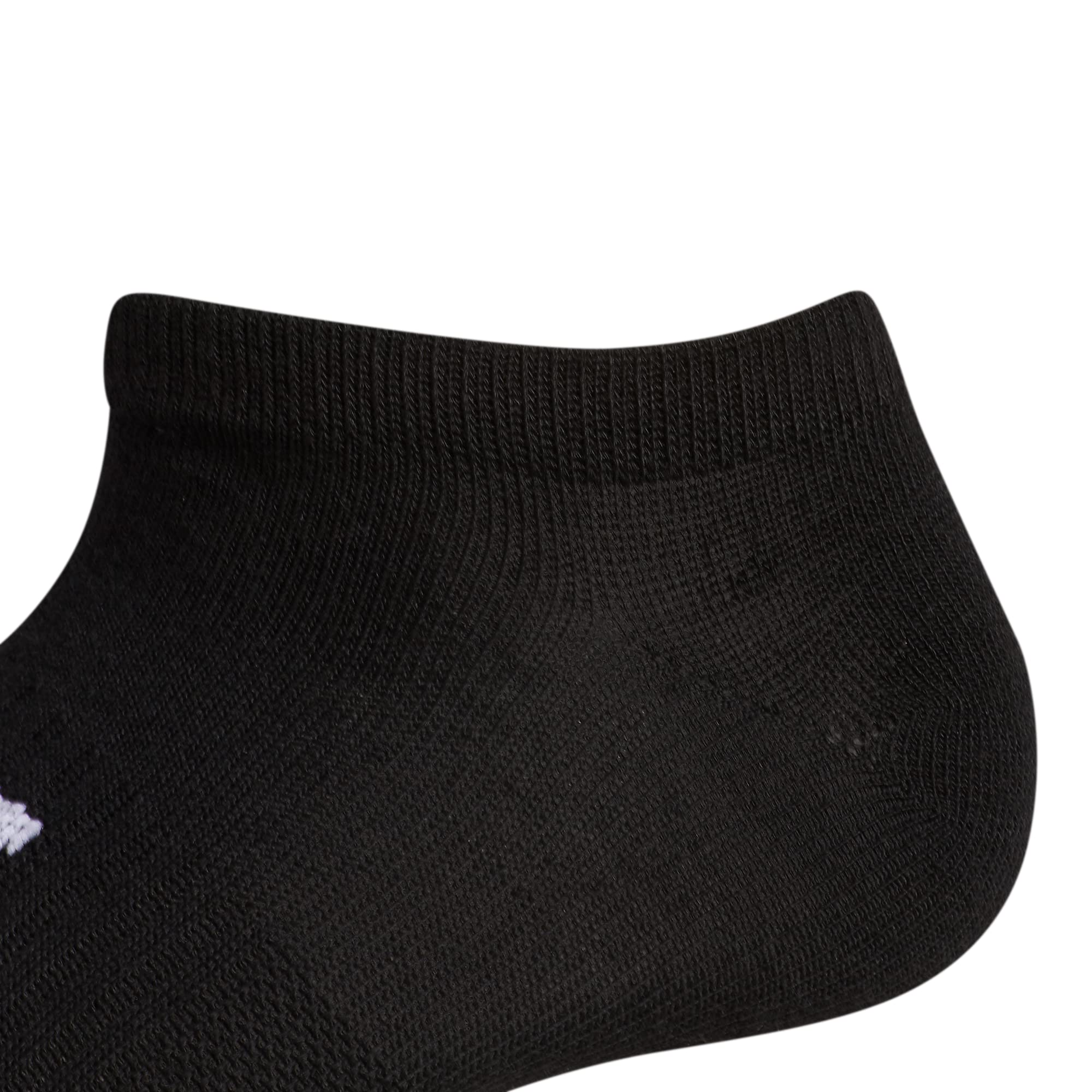 adidas Originals Women's Originals Trefoil Superlite 6-Pack No Show, Black/White, Medium