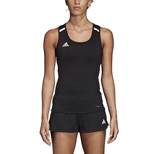 adidas Women's Team19 Compression Tank, Black/White, X-Small