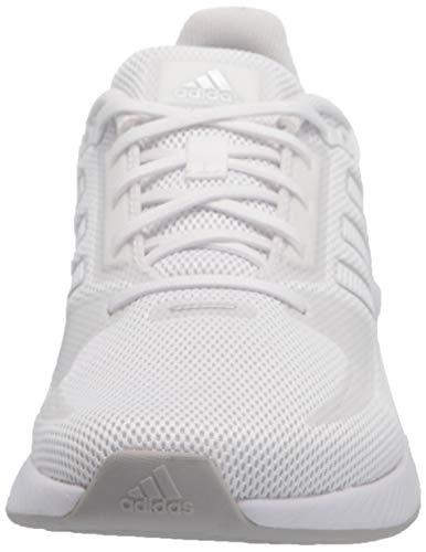 adidas Women's Runfalcon 2.0 Running Shoe, White/White/Silver Metallic, 6