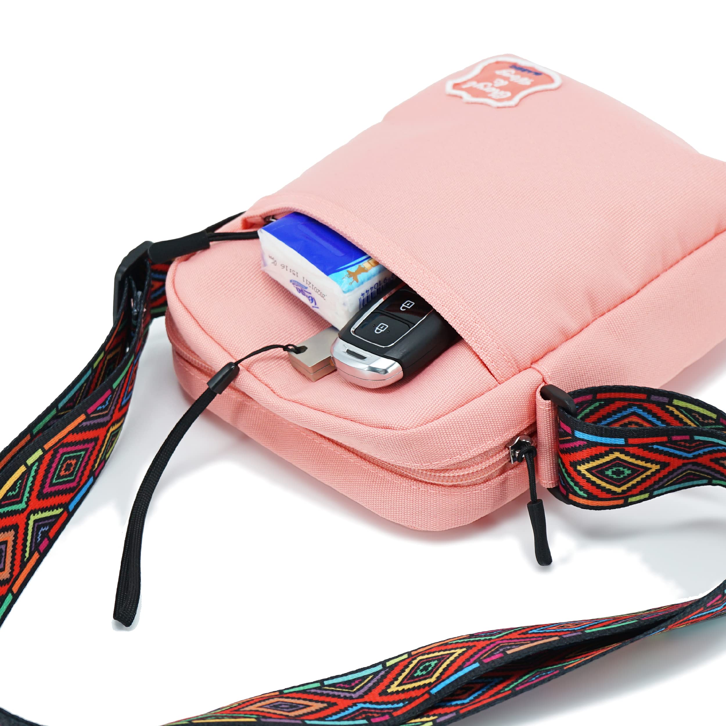 Cheryl & Wong Small Water Resistance Passport Phone Wallet Purse Crossbody Shoulder Mini Messenger Satchel Neck Pouch Bag (Neon green)