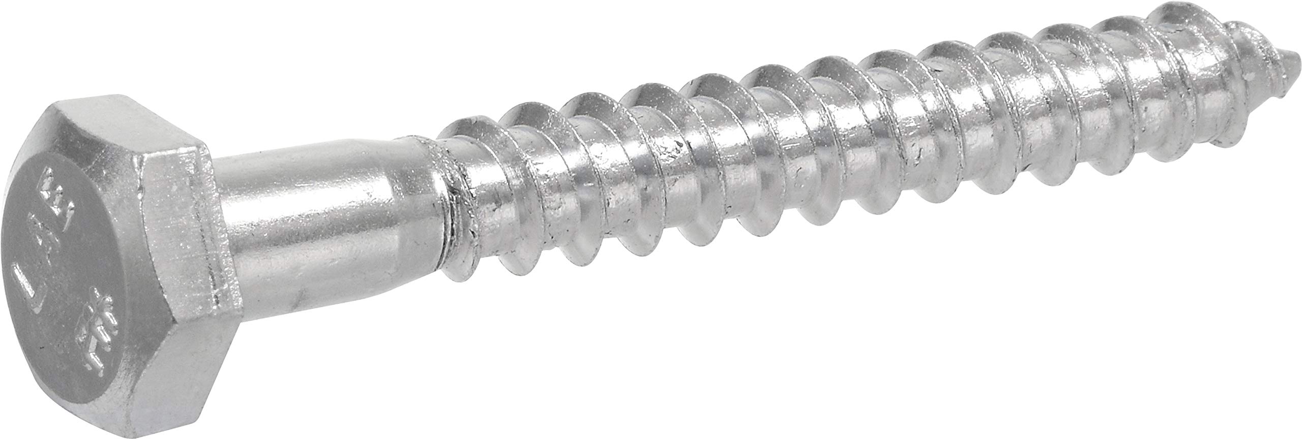The Hillman Group 230018 Zinc Hex Lag Screw, 1/4" x 2-1/2", 100 Pieces