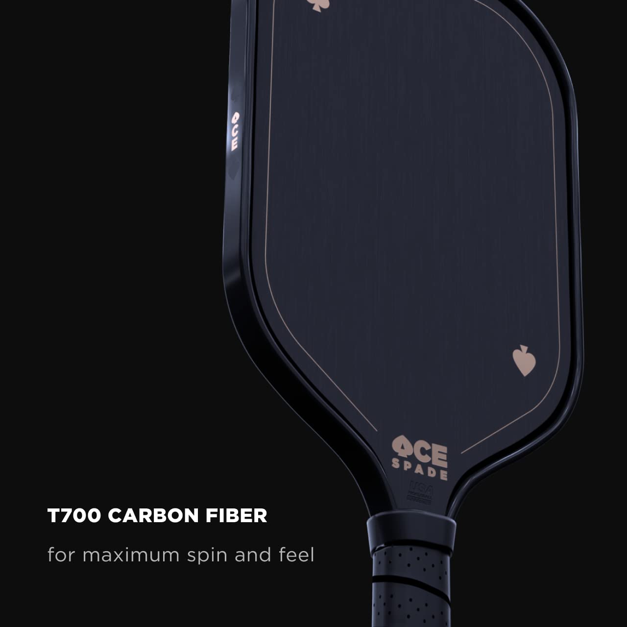 ACE Pickleball Spade - Premium Pickleball Paddle, Made of Carbon Fiber - USAPA Approved Best Pickle Ball Racket for Tournament Play - Non-Slip Grip Texture, Ultimate Spin & Control with Honeycomb Core