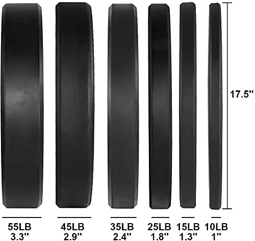 AMGYM LB Bumper Plates Olympic Weight Plates, Bumper Weight Plates, Steel Insert, Strength Training(160LB Set)