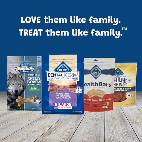 Blue Buffalo Dental Bones Large Natural Dental Chew Dog Treats Bag