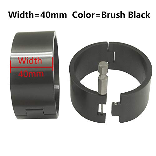 ACECHANNEL Stainless Steel Men Women Bracelets Fashion Bangles Wrist Anklest Bracelets Removeable O Ring Oval Shape Bangle (60mm x 50mm(Wrist Cuffs),H053BB Brush Black)