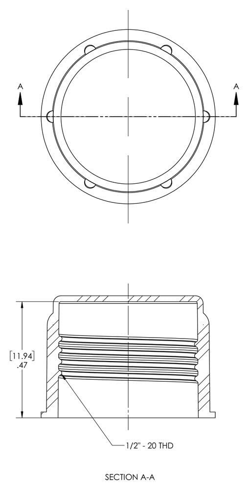 Caplugs CD-5 CD Series – Threaded Plastic Cap for Flared JIC Fittings, 1000 Pack, Red LD-PE, to Fit Thread Size 1/2"-20 Protective Closures, Dirt and Moisture Seals, Masking, Painting, Plating