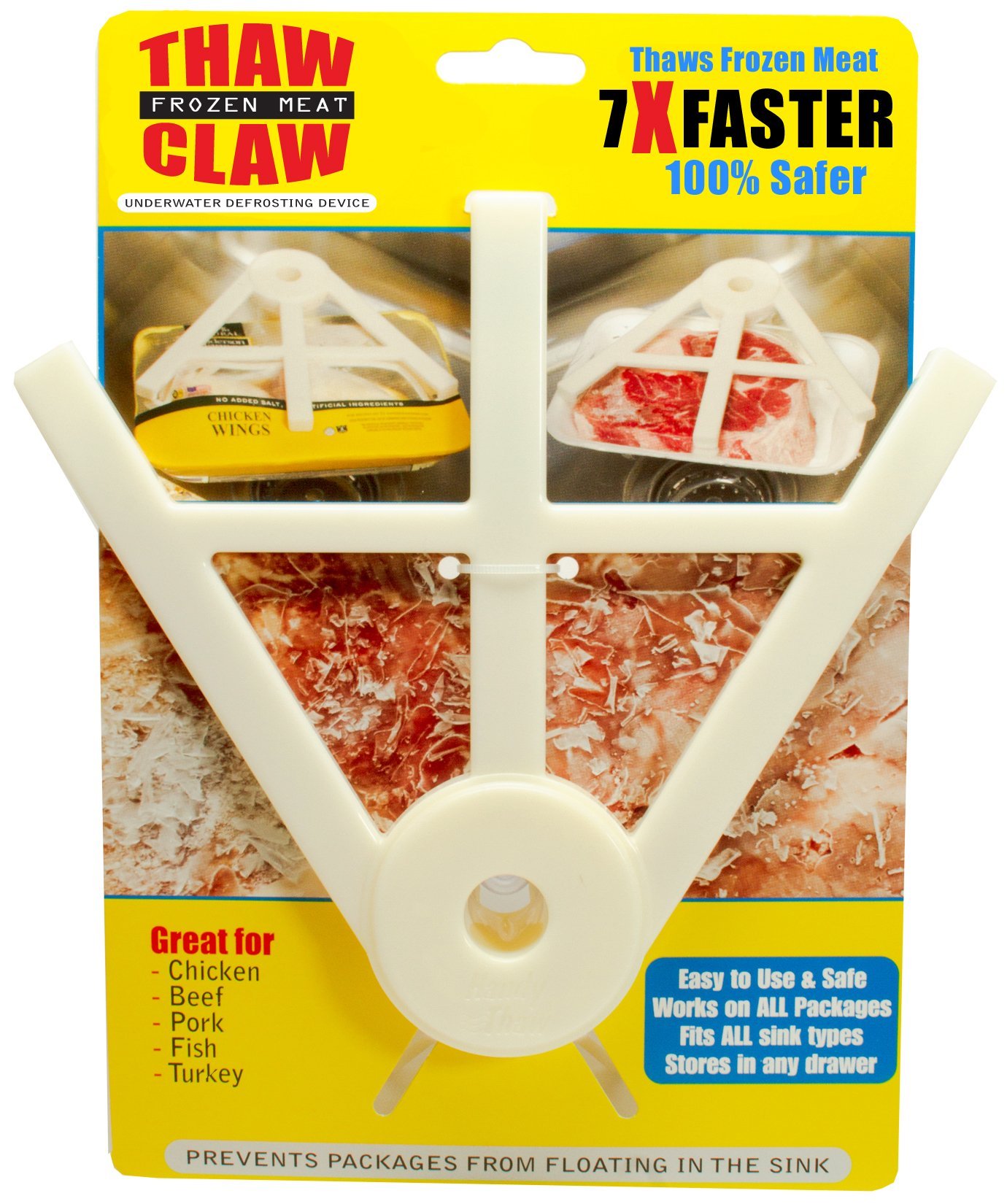 THAW CLAW - Enjoy perfectly thawed meat, every time, with minimal effort. (As seen on Good Morning America l Shark Tank I HSN I Fox News) Works in under 20 minutes. Made in the USA.