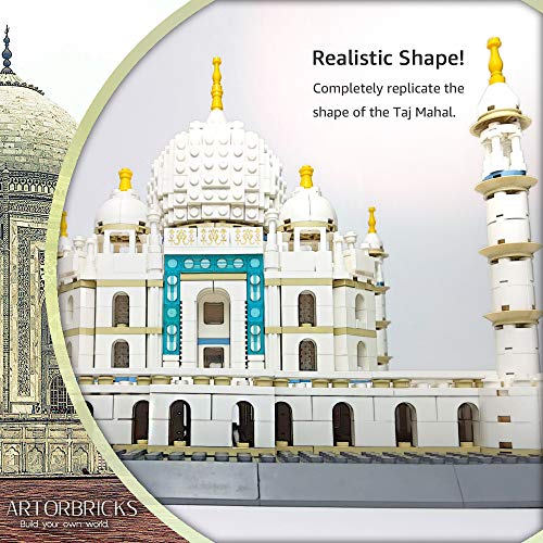 ArtorBricks Architectural Taj Mahal Large Collection Building Set Model Kit and Gift for Kids and Adults, Compatible with Lego (1503 Pieces)