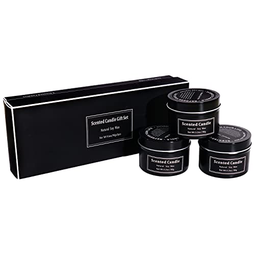 Family Scented Candles, Scented Candles, Fragrance and Soybean Pot Candle Gift Set - 3 Package, 9.6 Ounces, Lavender | Orange Flower | Annatto Candles
