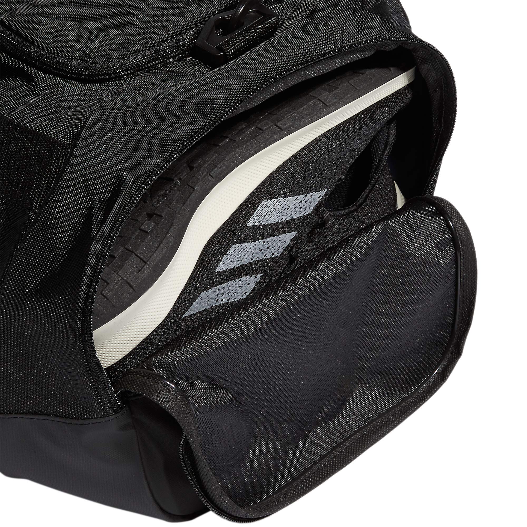 adidas Unisex Defender 4 Small Duffel Bag, Black/Silver Metallic, One Size