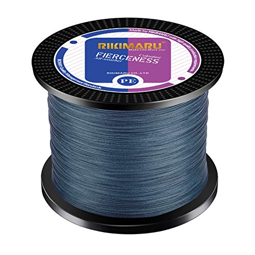 Braided Fishing Line Abrasion Resistant Superline Zero Stretch&Low Memory Extra Thin Diameter Dark Gray 327Yds,15LB