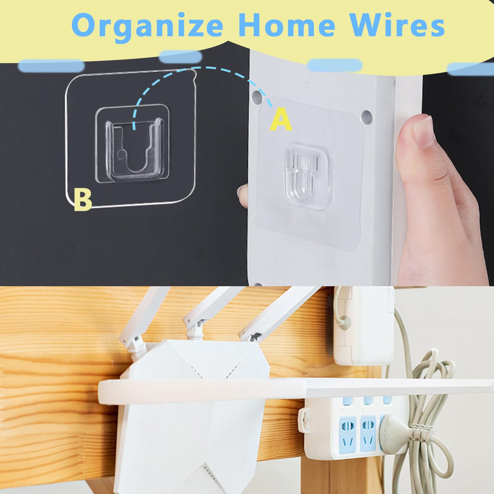 MAVGZUL 25 Pairs Double Sided Adhesive Wall Hooks, Transparent Self Adhesive Wall Hooks for Hanging, Clip Rain Adhesive Wall Hooks for Bathroom Kitchen Office