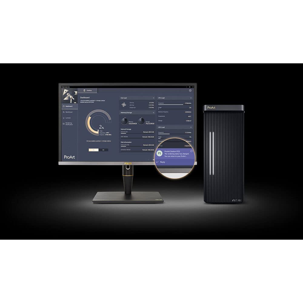 ASUS ProArt Station PD5 Desktop - 11th Gen Intel Core i7-11700,GeForce RTX 3070 - Windows 11 Home,with Mouse Pad (64GB RAM, 2TB PCIe SSD)